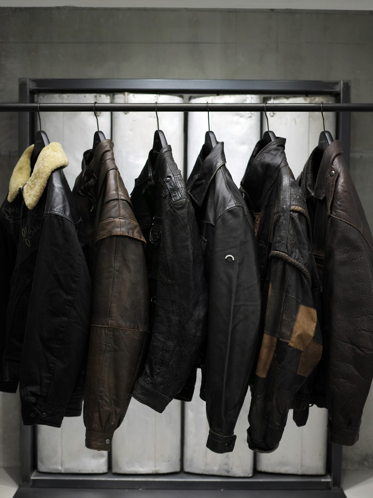 New arrivals, 80-90s Italian anonymous “Unique design” leather jacket ...